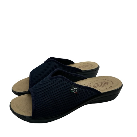 Fly Flot | Shoes | Fly Flot Comfort Slide Sandals Knit Upper Navy ...